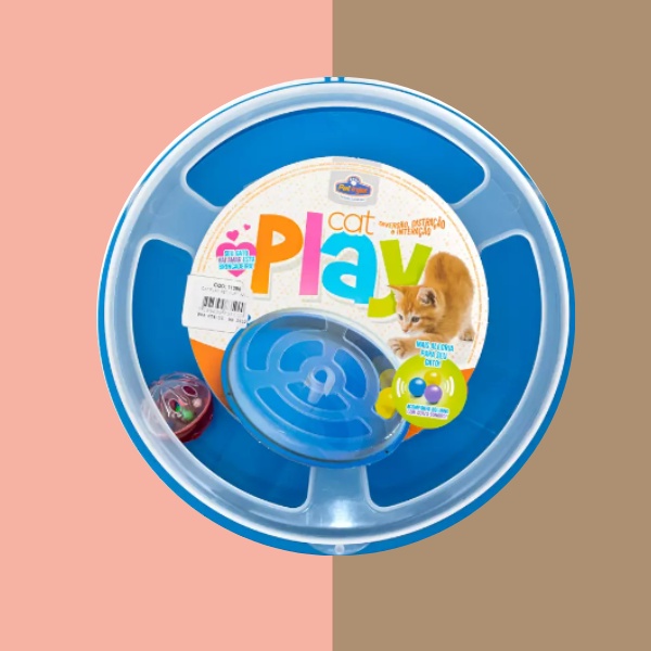 Brinquedo interativo funcional para gatos Cat Play com bolinha com ...