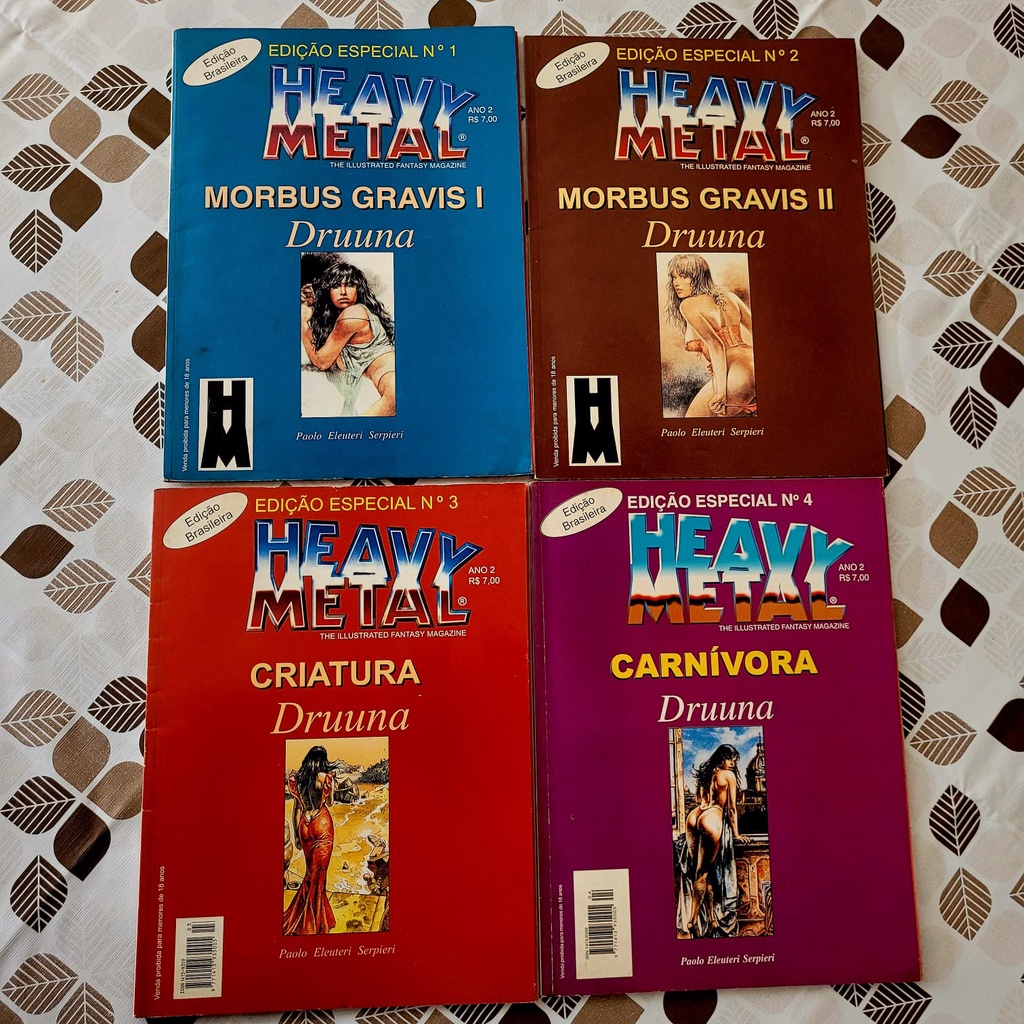 Druuna - Volumes 1, 2, 3 e 4 - Heavy Metal - Edição Brasileira - Morbus ...