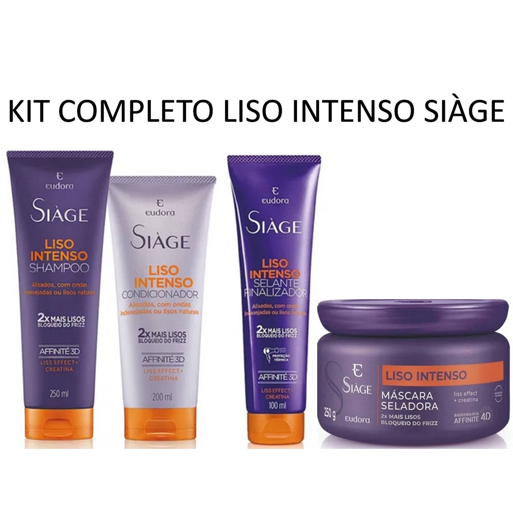 LINHA SIÀGE LISO INTENSO EUDORA CABELOS LISOS E TRATADOS | Shopee Brasil