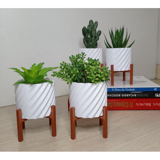 Kit 4 Vasos para Suculentas Cactos Cachepot Cachepô Decorativo Para ...