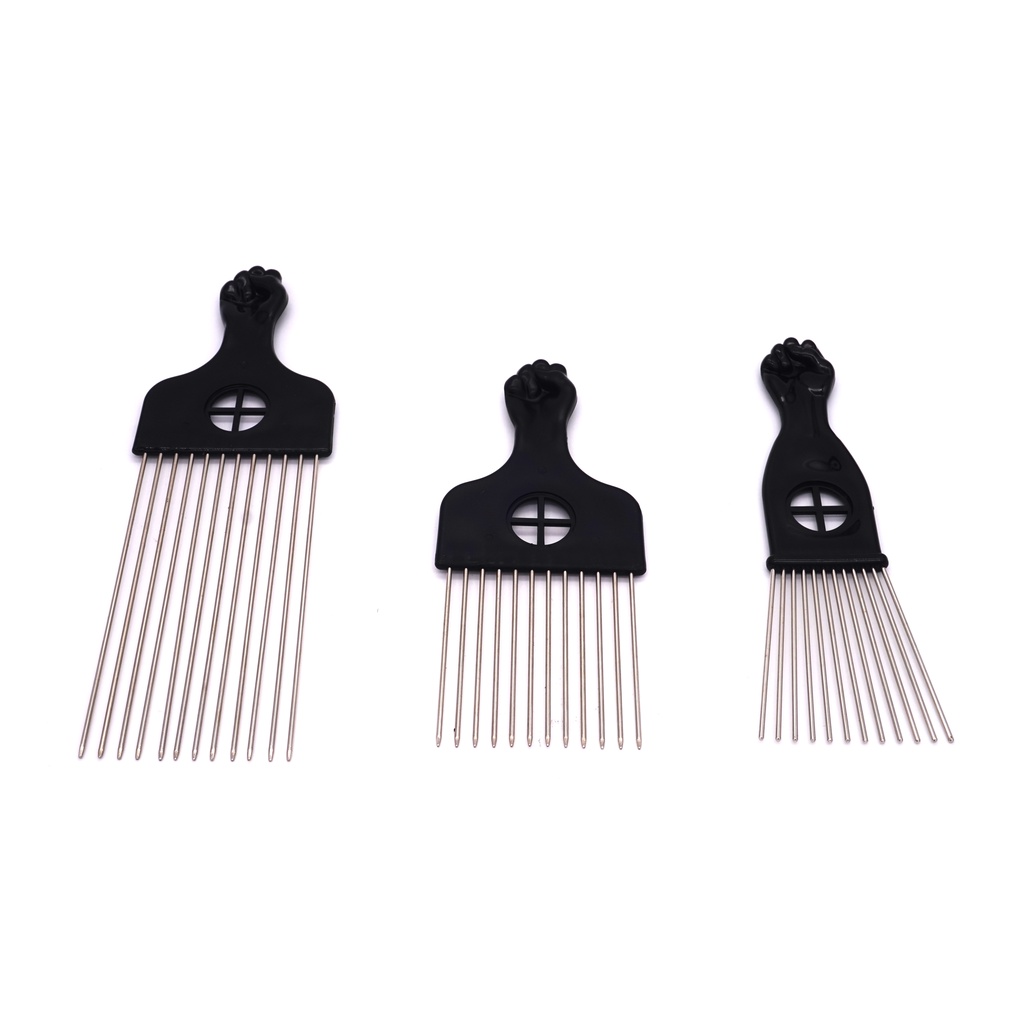 Pente Garfo Afro Com Dentes de Metal Para Penteado - Faz a Boa!