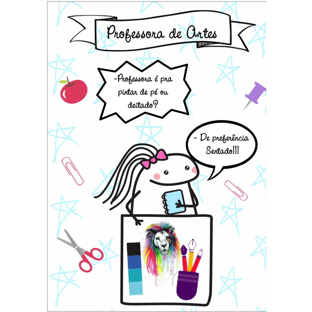 Agenda ou Caderno Flork Professora de Artes A5 Personalizado Flork ...