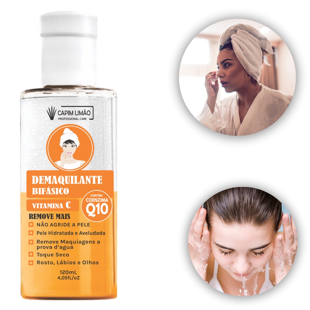 Demaquilante Bifasico Vitamina C Capim Limao Limpeza Intensa | Shopee ...