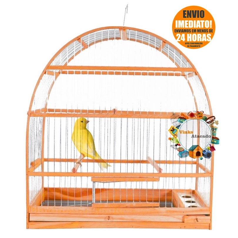 Gaiola Pequena de Madeira N1 - Excelente Para Passarinho Canario Belga ...