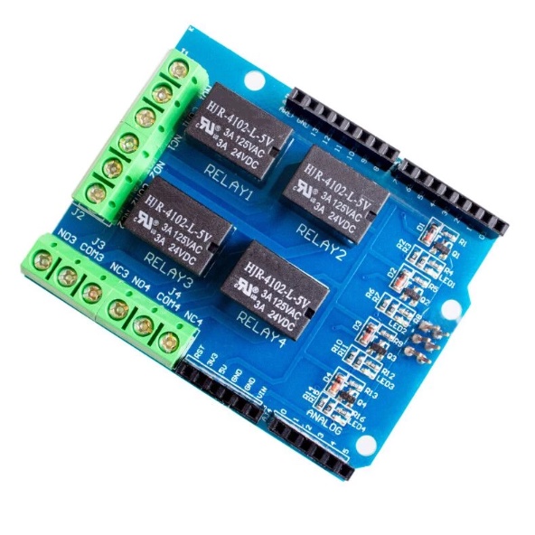 Modulo Shield Relé 5v 4 Canais Arduino Uno Mega | Shopee Brasil