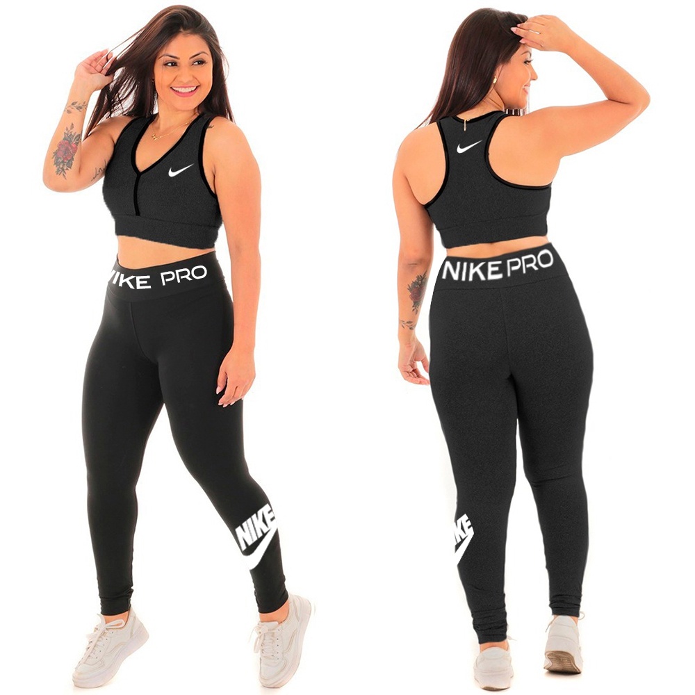 Roupa para Academia Leggging e Top Conjunto Fitness Ginástica e Treinos ...