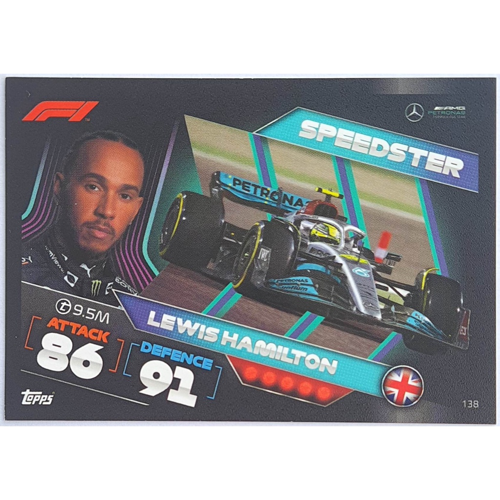 Card F1 Lewis Hamilton Speedster Turbo Attax Topps | Shopee Brasil