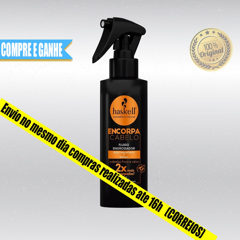Fluído Engrossador Haskell Encorpa Cabelos Finos e Ralos 120ml | Shopee ...