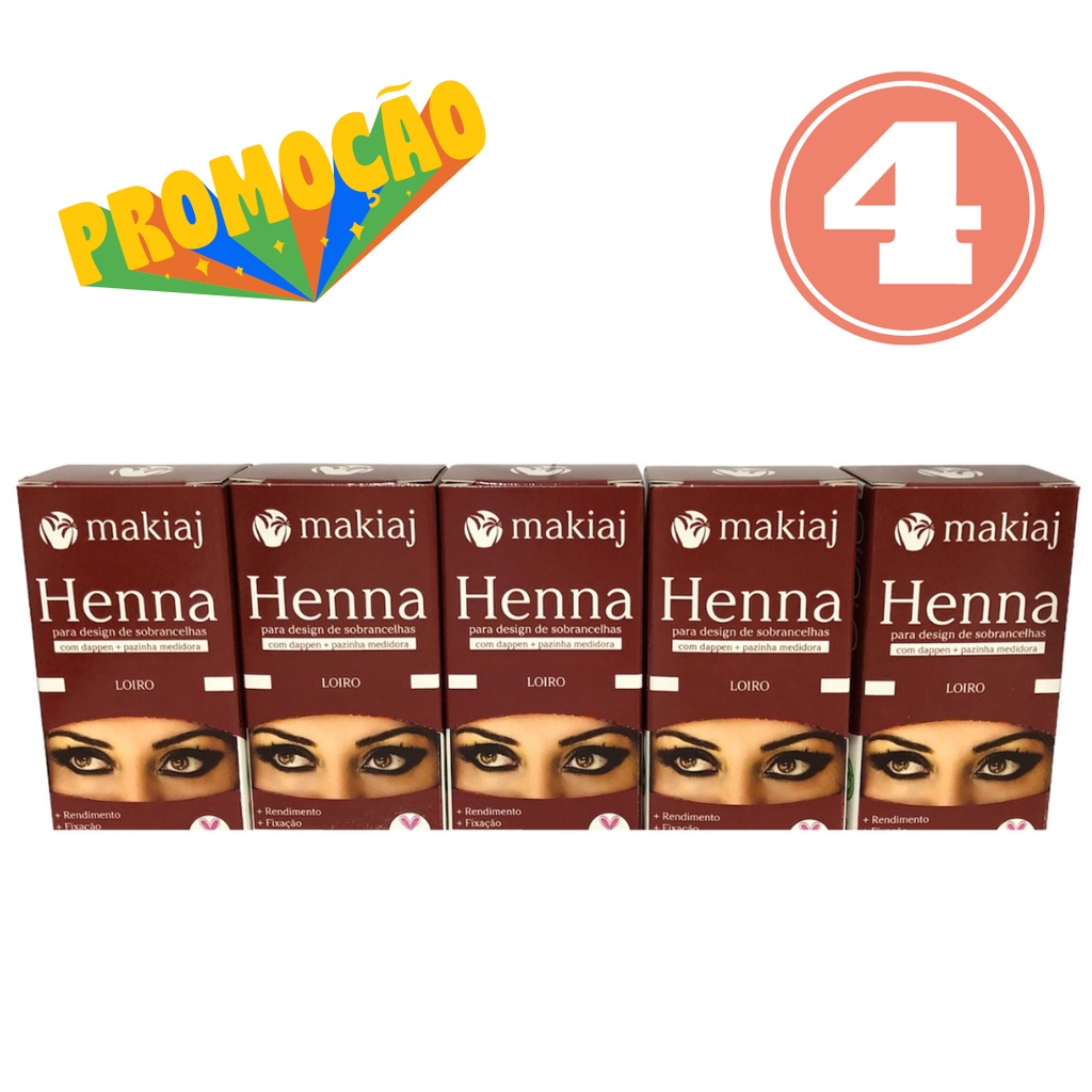 henna makiaj castanho escuro 4 unidades | Shopee Brasil