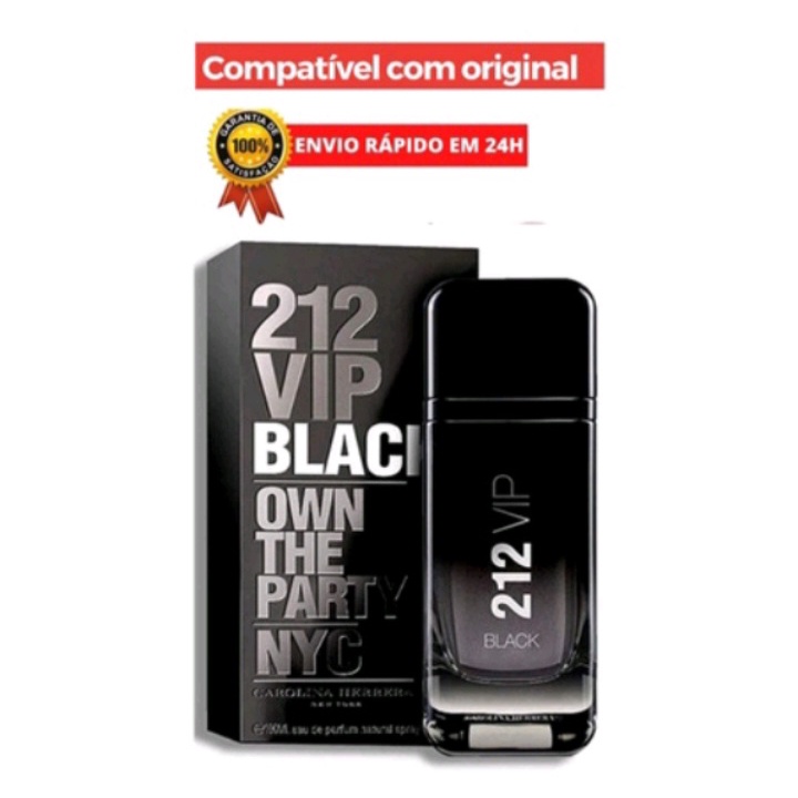 Perfume importado 212 VIP BLACK | Shopee Brasil