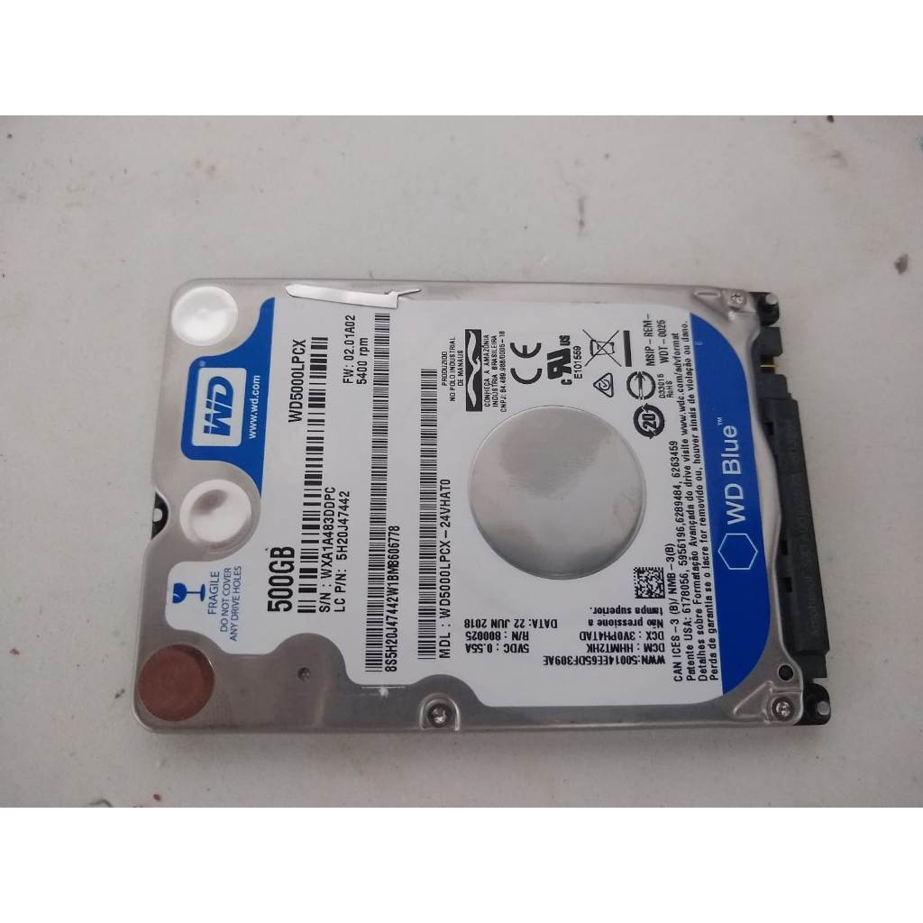 HD Western Digital Wd5000lpvx 500 gb | Shopee Brasil