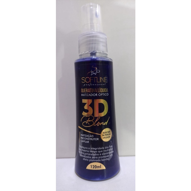 Queratina Liquida Matizador Optico Blond 3D 120ml - Softline | Shopee Brasil
