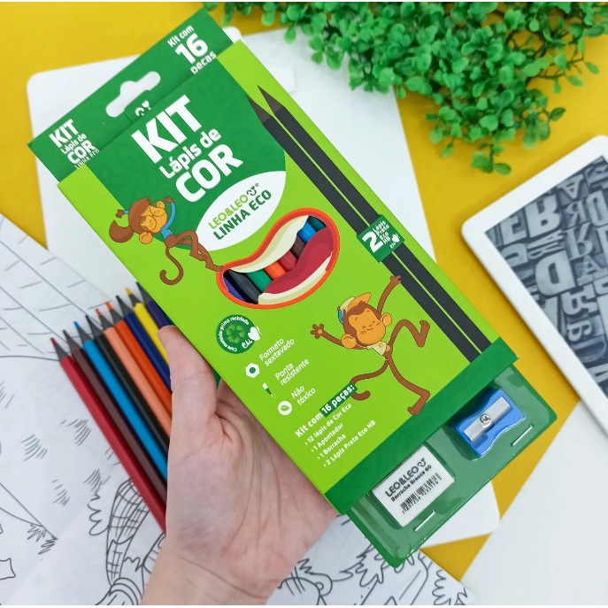 Kit Escolar com 16 itens Leo & Leo. | Shopee Brasil