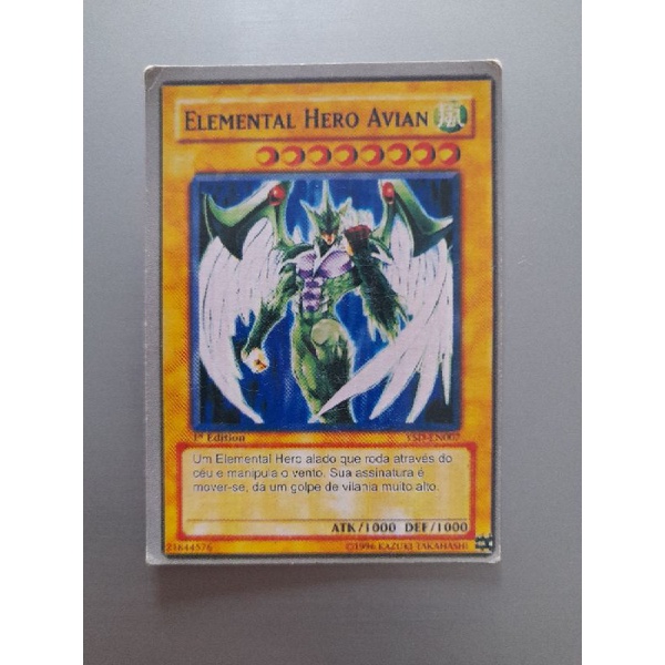 Card Yugioh GX - Elemental Hero Avian | Shopee Brasil