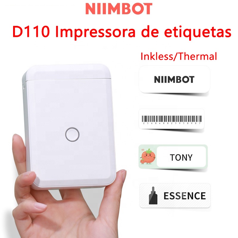 Etiquetas para Impressora Térmica Niimbot D110 + rolo de etiqueta ...