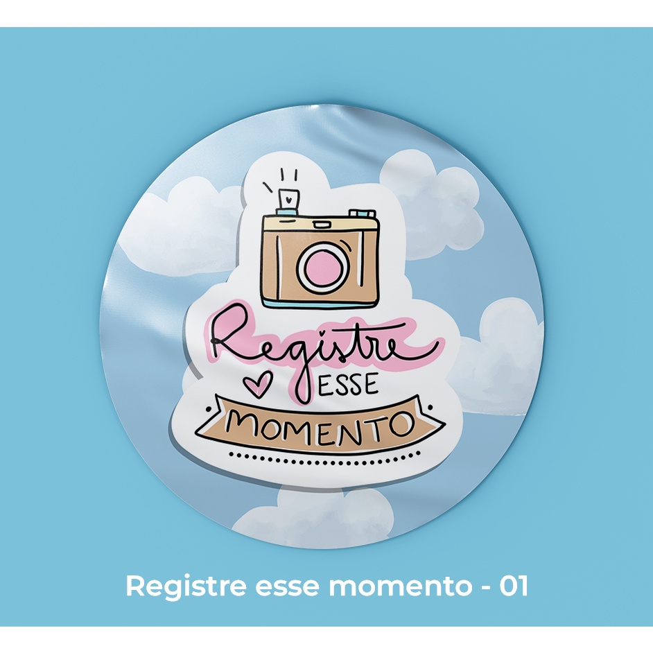 100 Etiquetas Adesivas REGISTRE ESSE MOMENTO | Shopee Brasil