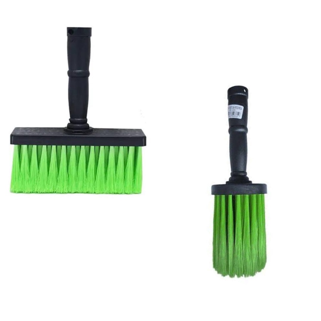 Kit 01 Broxa redonda + 01 Brocha Retangular trincha para pintura ...