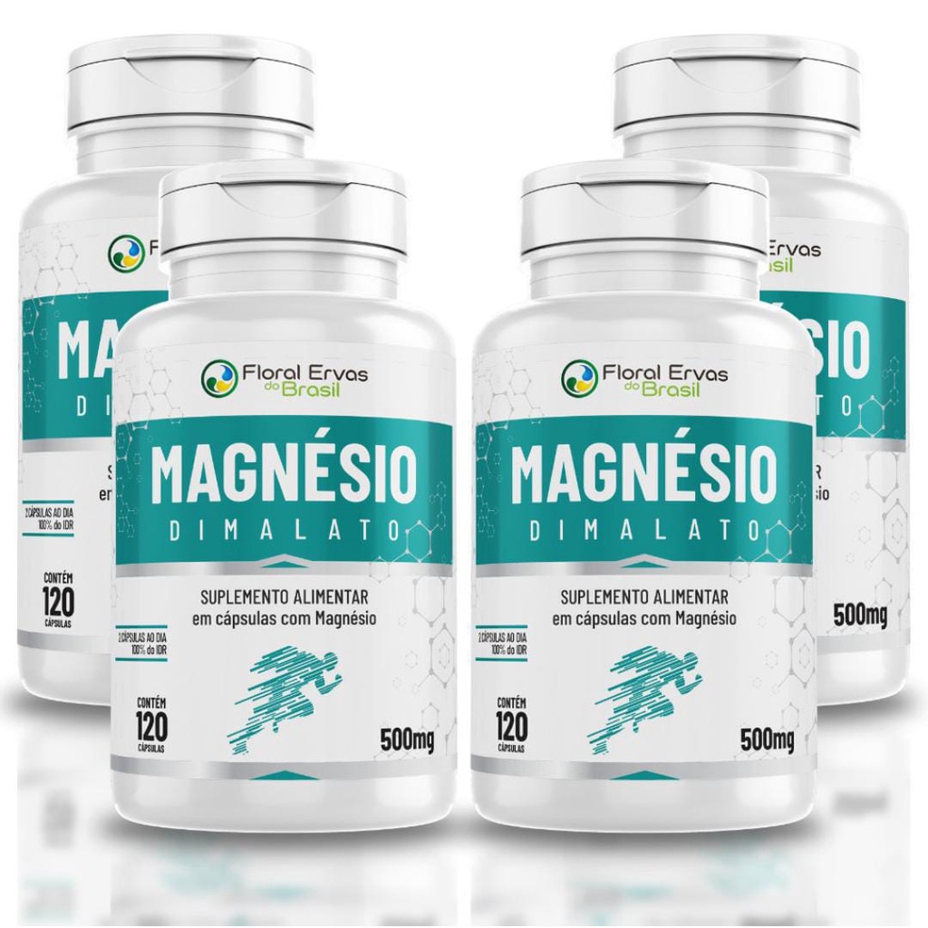 Magnésio Dimalato Kit 2 Uni. Acompanha Laudo 100% Puro ( Malato de Magnesio ) Super Mineral 120 ...