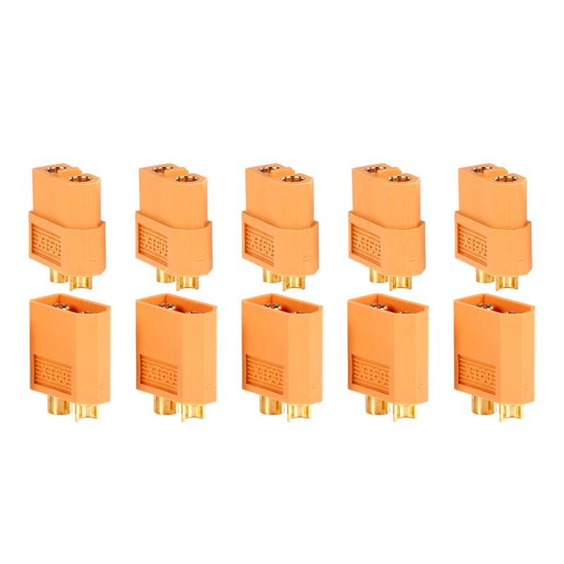 5 Pares Conector Amarelo XT60 60a 5 Machos 5 Fêmeas Alta Corrente | Shopee Brasil