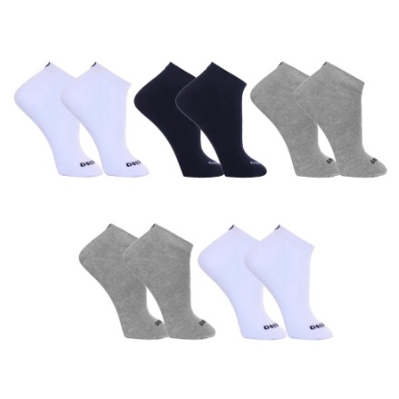 Kit 5 Pares Meias Cano Baixo Algodão Masculina Atoalhada Sapatilha Dorbe Original Meia Soquete ...