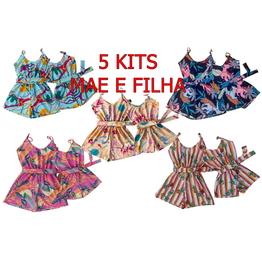 5 KITS ROUPA MAE E FILHA COMPLETO ATACADO BARATO | Shopee Brasil