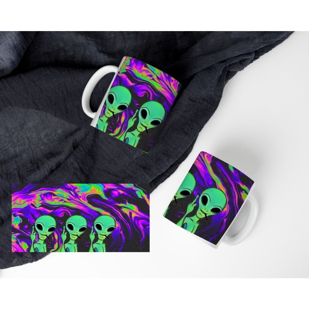 Caneca Porcelana Ets Aliens Alienígenas UFO OVNI Meme | Shopee Brasil