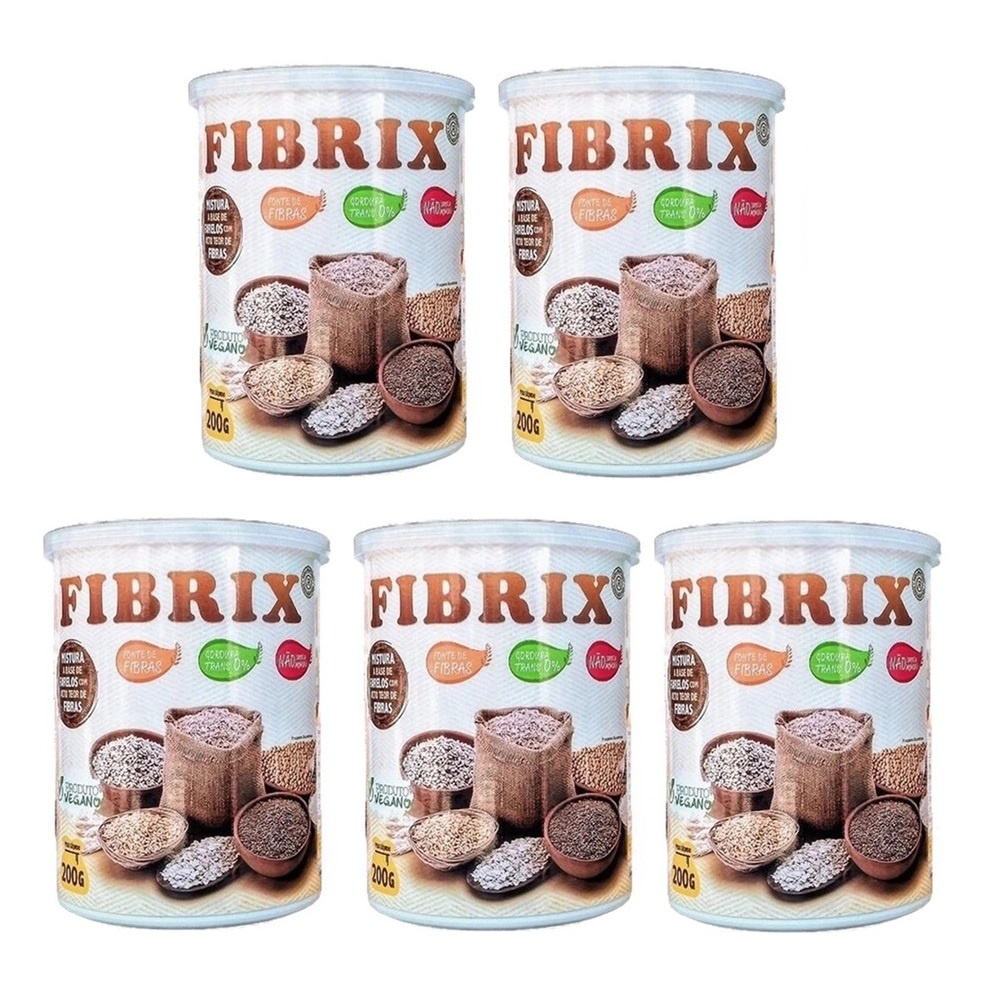 Kit 6 Fibrix TRADICIONAL Regulador Intestinal - Produto Vegano 200G ...