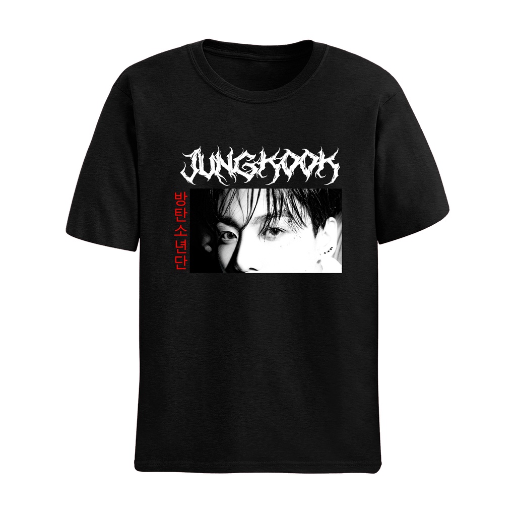 Camiseta Básica Camisa Jungkook Anime Eyes Front Gótico Unissex ...