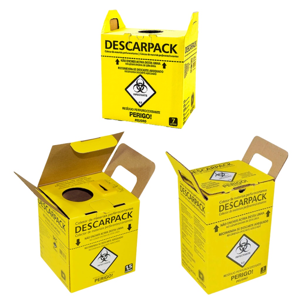 Caixa Coletora Descarpack 1,5l para agulhas e laminas | Shopee Brasil