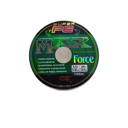Linha Pesca Multifilamento Maruri Super PE Max Force 4X(4 FIOS) Verde 100 metros (VARIAS MEDIDAS ...