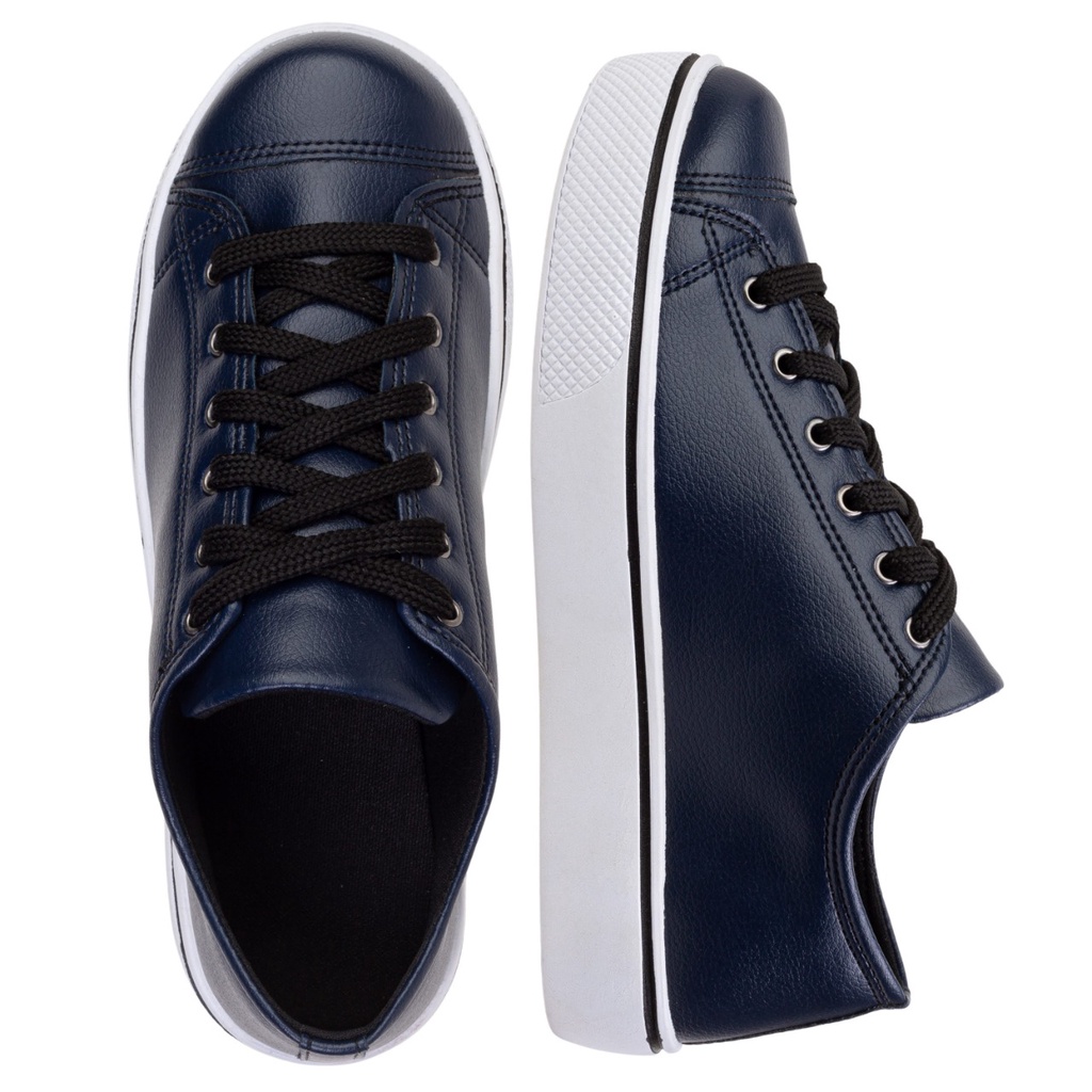Tênis Giovanna Star Casual Flat Form Slip-on Estilo Sneakers Plataforma ...