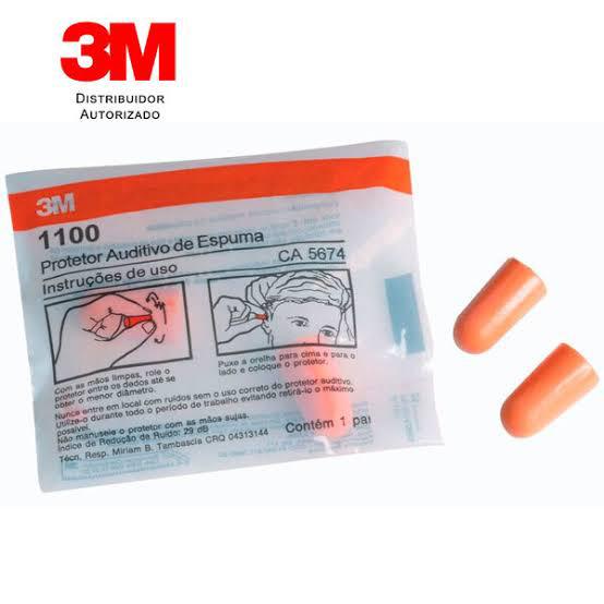 KIT C/10 PARES - Protetor Auditivo Plug Espuma Auricular 1100 3M | Shopee Brasil