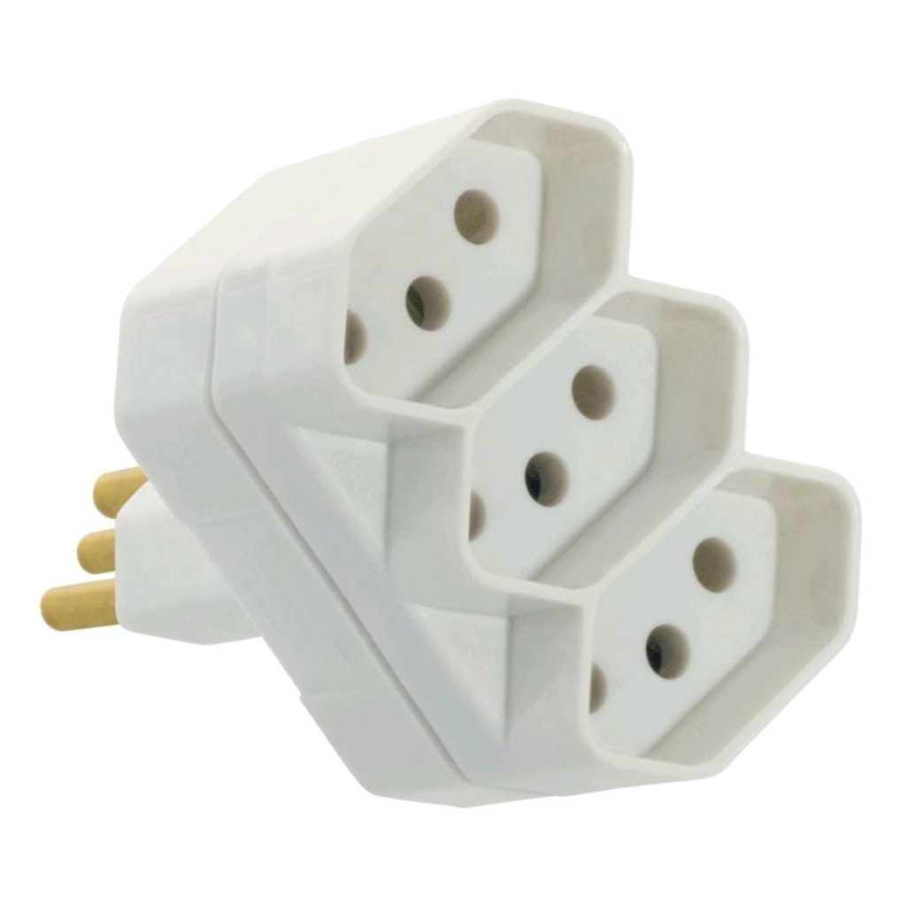 PLUGUE 2P+T COM 3 SAÍDAS 20A 2P+T CINZA-FAME | Shopee Brasil