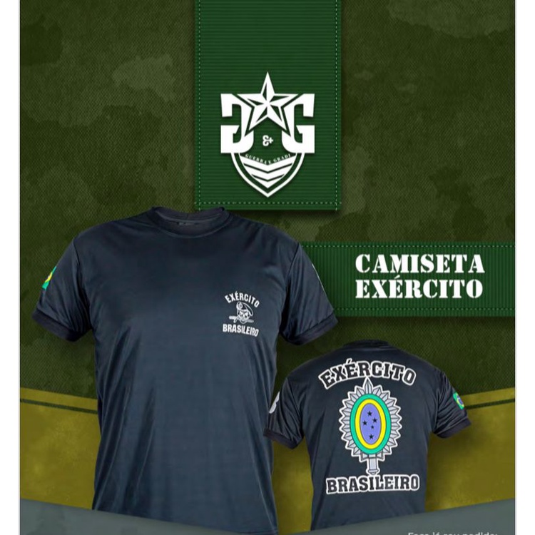 Camiseta Preta Exercito Brasileiro | Brasão EB Tamanho P | Shopee Brasil