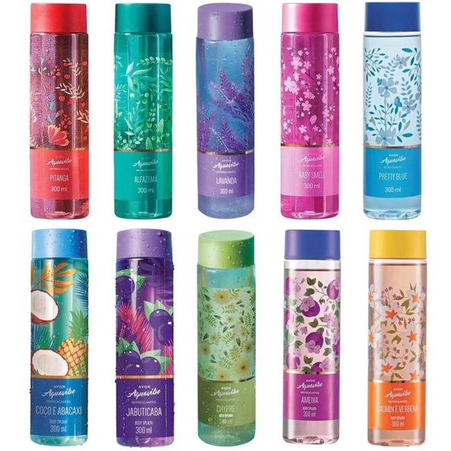 AVON Body Splash Aquavibe Colônia Refrescante - 300 ml - A escolher ...