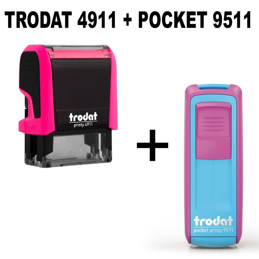 kit Carimbo Trodat 4911 + 1 Pocket Print 9511 - Medida 38x14 | Shopee ...