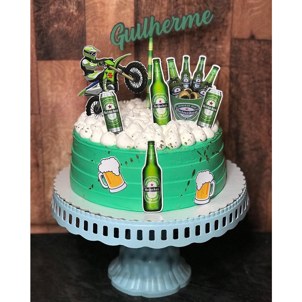 Topo de bolo personalizado, tema: Moto | Shopee Brasil