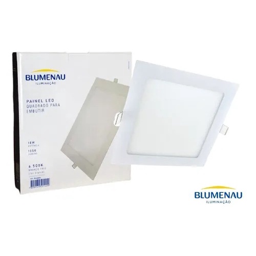 Painel Led 18w Embutir Quad 6500k Branco Frio Biv Blumenau | Shopee Brasil