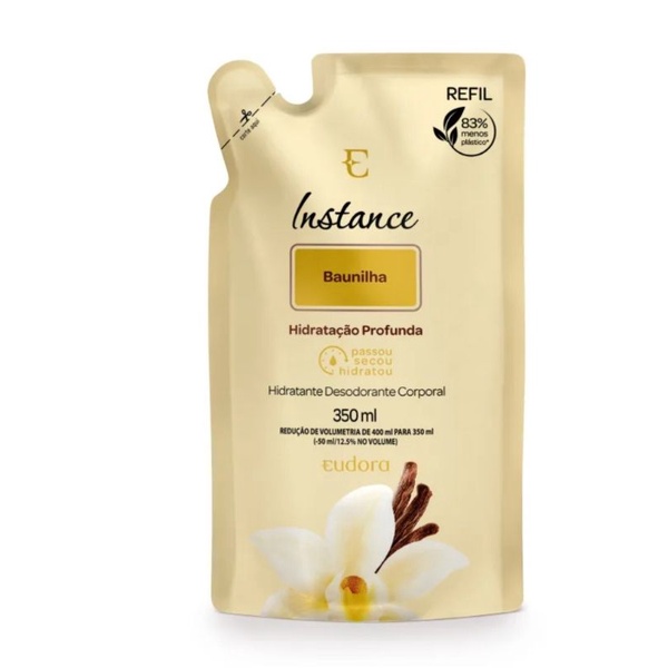 Refil Hidratante Desodorante Corporal Instance Baunilha 350ml | Shopee ...