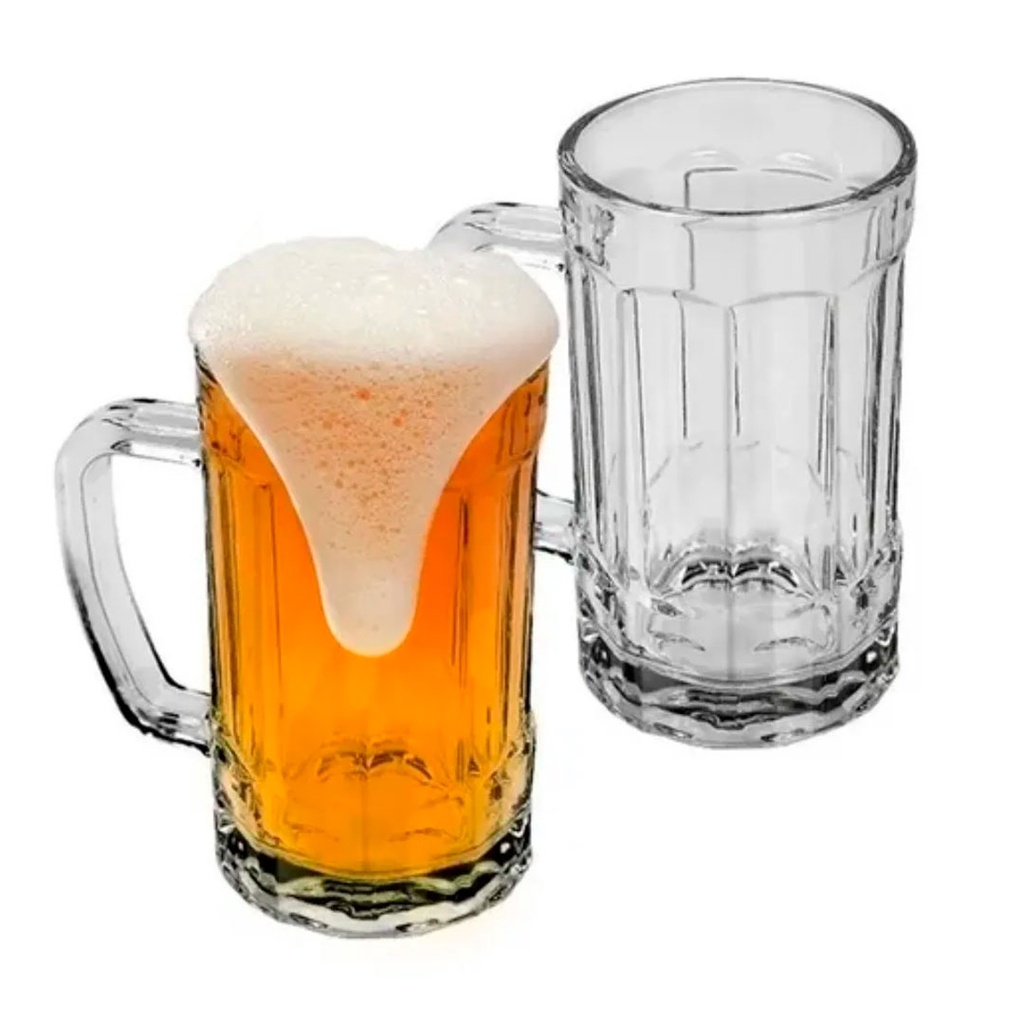 Conjunto Com 2 Canecas De Chopp Cerveja de Vidro 400 ML | Shopee Brasil