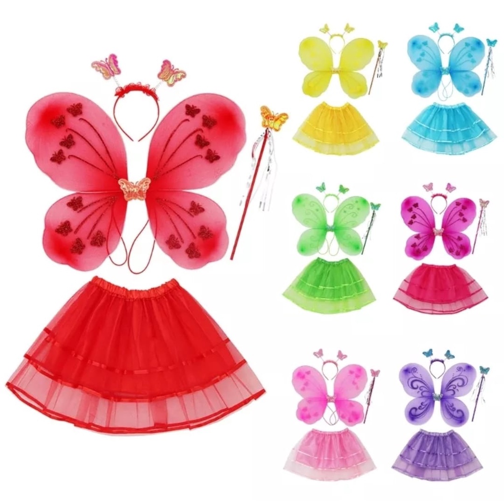 Kit Fantasia Infantil Borboleta Jardim Encantado Fada Madrinha Jardim ...