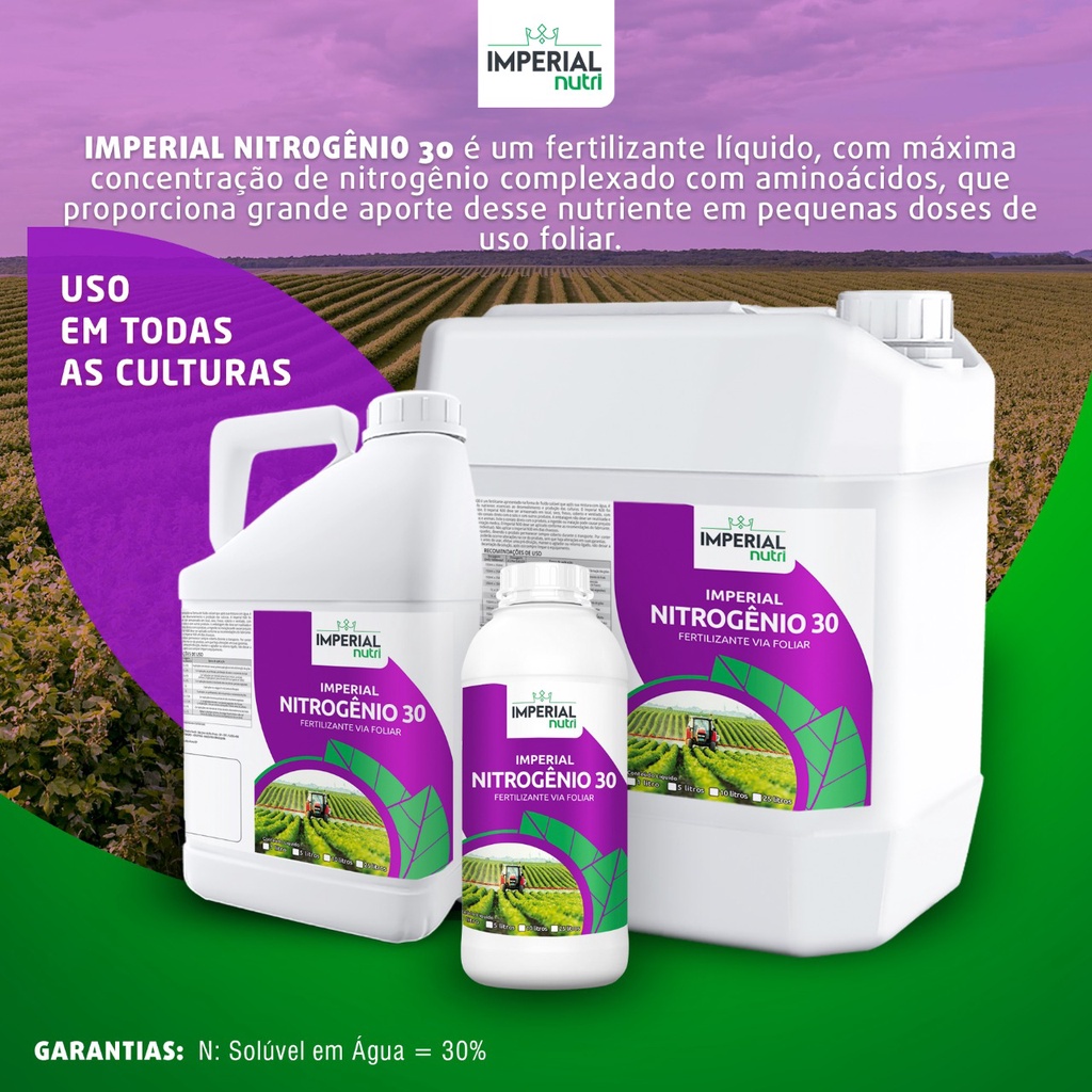 Adubo Foliar NITROGENIO 30% Fertilizante Imperial Nutri 1 Litro ...