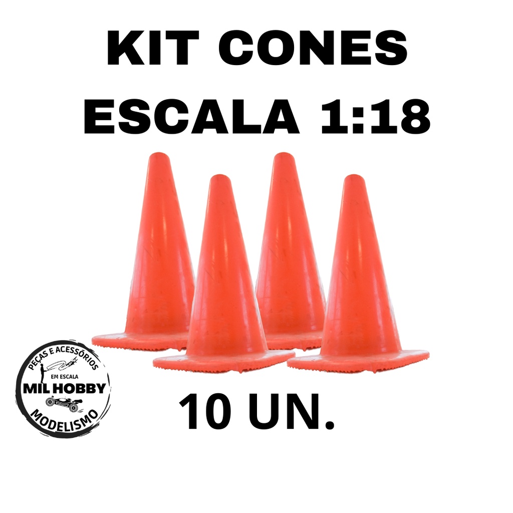MINI CONES RC ESCALA1:18 KIT C/10 UN | Shopee Brasil