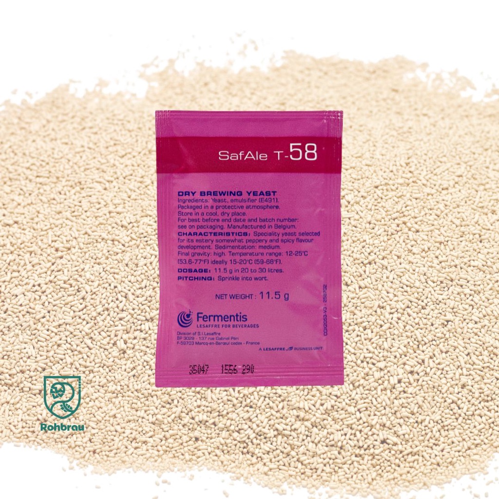 Fermento T-58 Fermentis - Levedura T-58 11,5g | Shopee Brasil