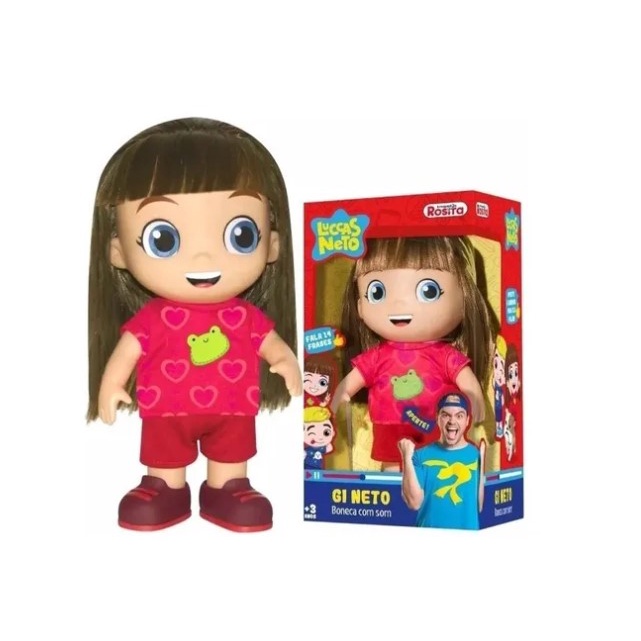 Boneca Gi Aventureira Vermelha Luccas Neto Fala 14 Frases | Shopee Brasil