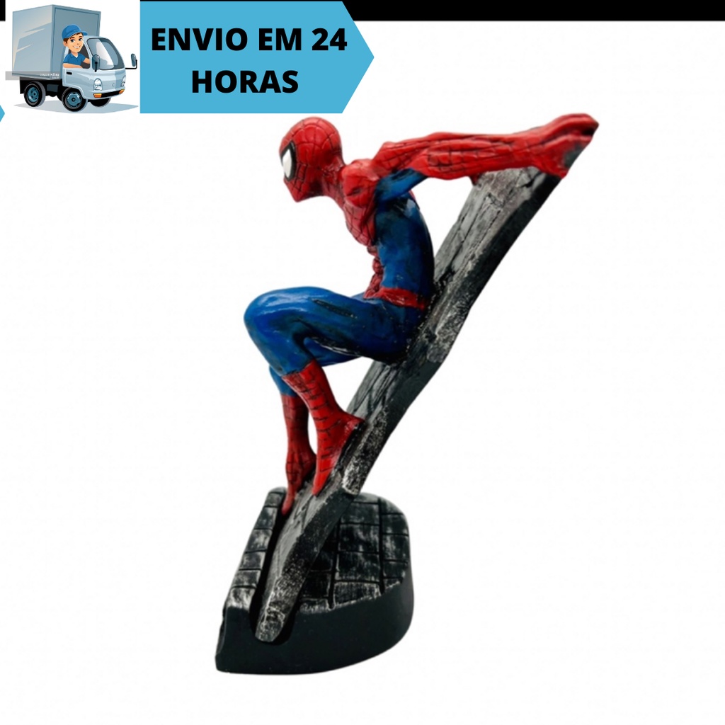 Boneco e Suporte Controle Homem Aranha Cenário Parede Action Figures ...