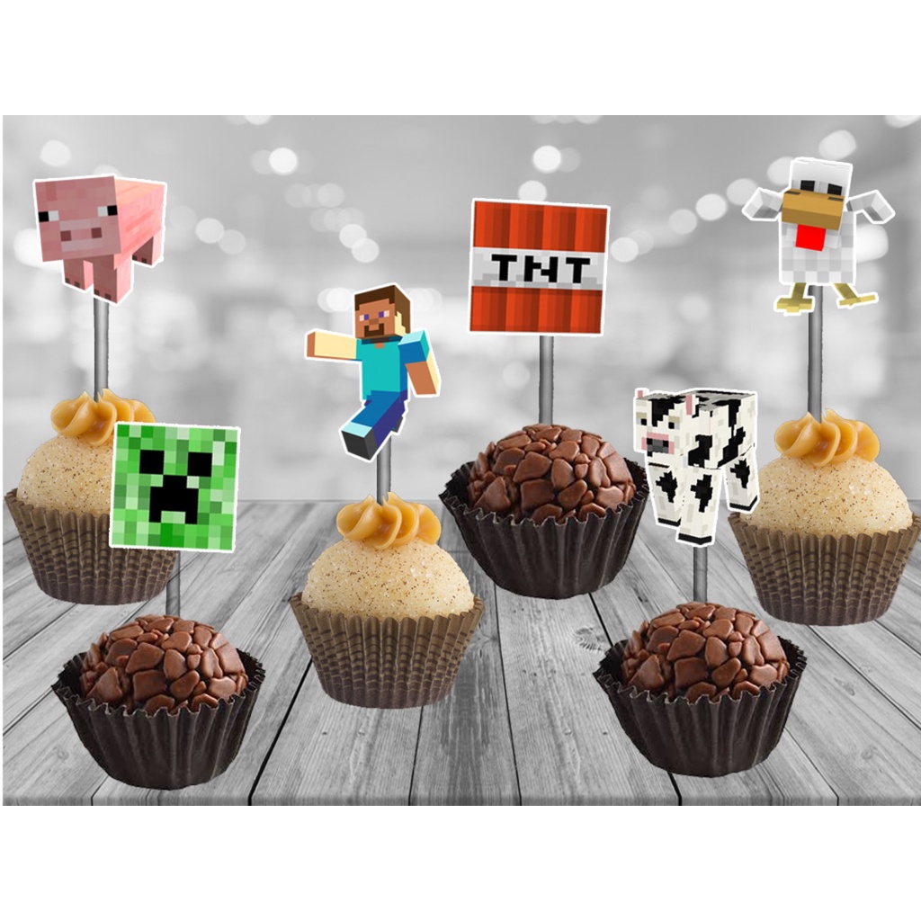 Topper para Docinhos Minecraft | Shopee Brasil
