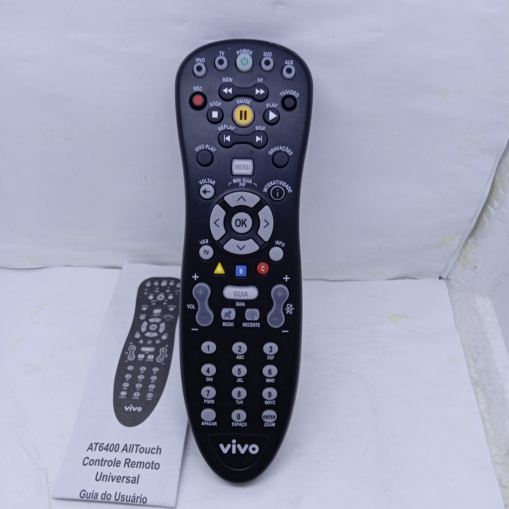 Controle Universal Marca Vivo Para TV(Tubo0,AX(Som)DVD E Amplificador ...