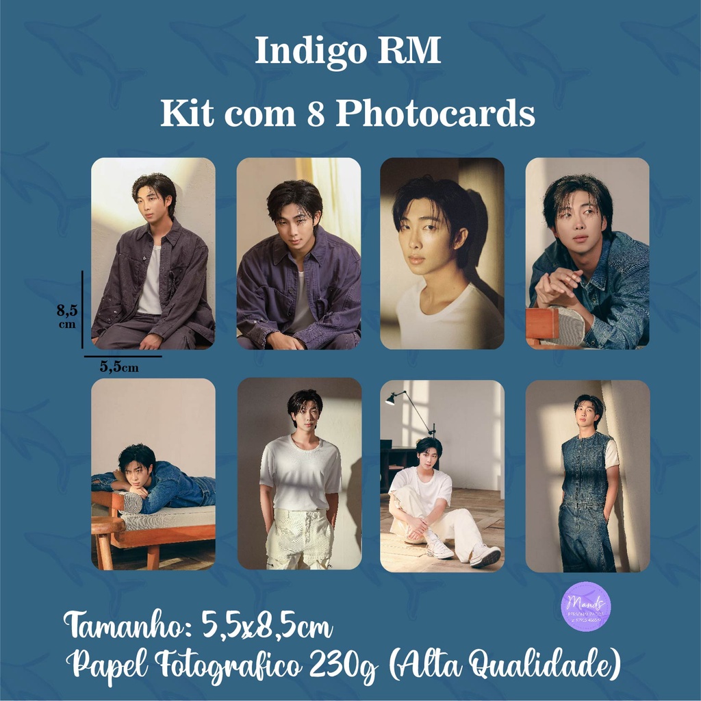 Indigo RM - Kit com 8 Photocards Namjoon | Shopee Brasil