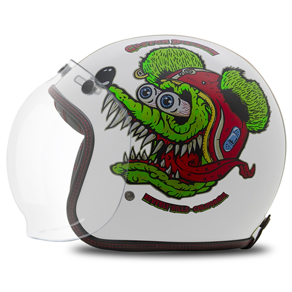 Capacete Moto Custom Aberto Harley Etceter Psycho Rat Fosco Viseira ...